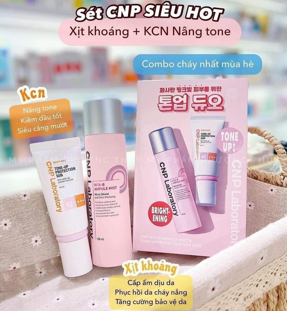 SET KCN TONE UP+ XỊT KHOÁNG CNP FULLBOX | lybalansieucute.com
