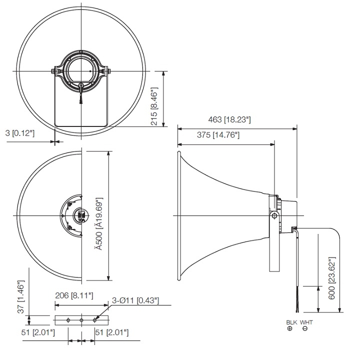 TOA TC-631M Có biến áp 100V/70V/30W