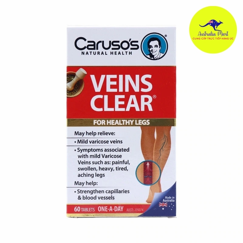 Viên uống hỗ trợ điều trị giãn tĩnh mạch Veins Clear chính hãng từ Úc ...