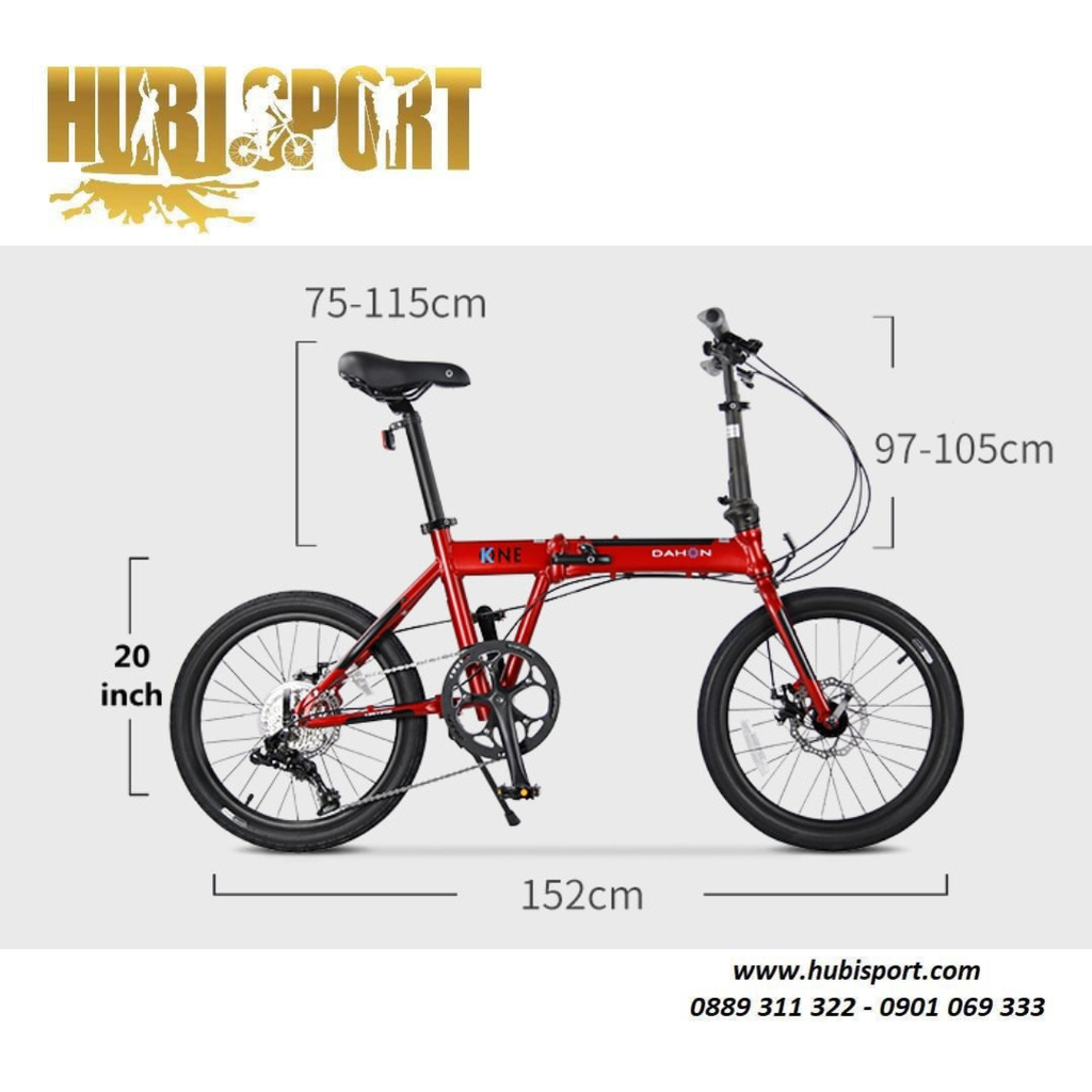 Xe đạp Gấp Dahon K-ONE - FKA092 - 20 inc HUBISPORT: SUP-BIKE-OUTDOOR GEAR