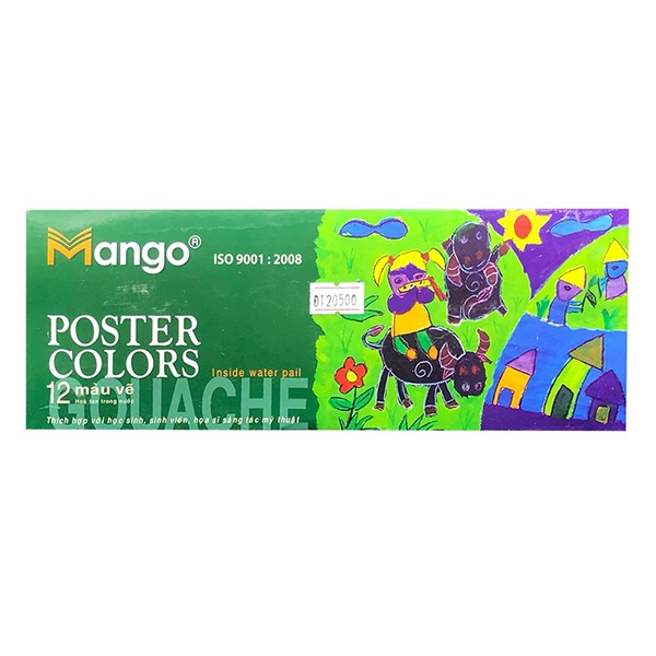 Màu Mango Poster Colors - 12 Màu Vẽ - 10ML | Calaco