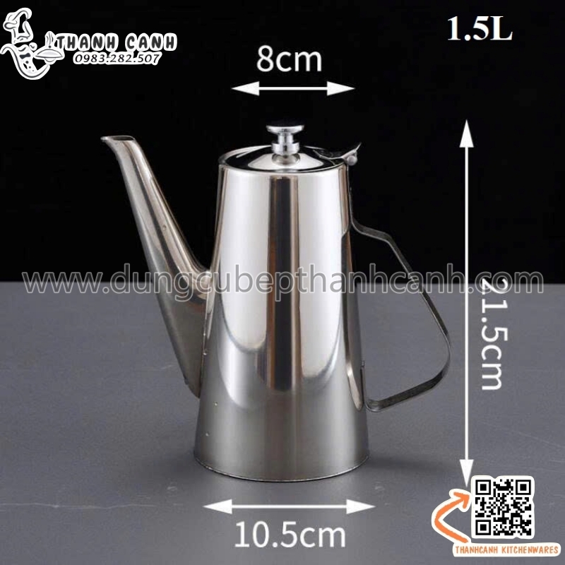 Ấm inox rót nước