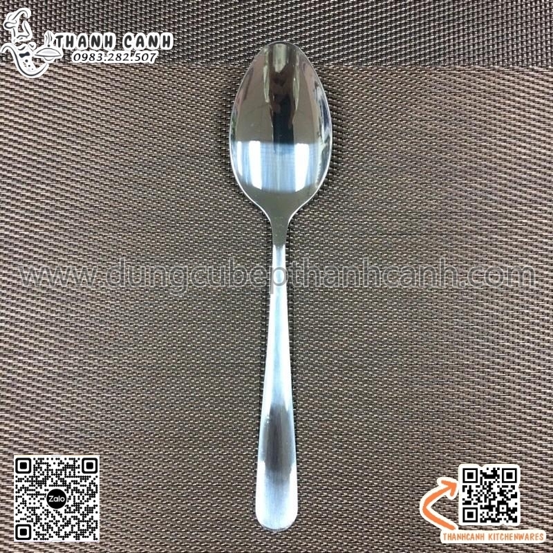Muỗng thìa Inox 304 nguyên khối Rehang 18cm xuất Hàn Quốc