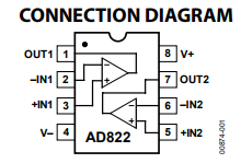 IC Opam khuếch đại thuật toán AD822BR AD822 AD822A AD822ARZ SOP-8 chính ...