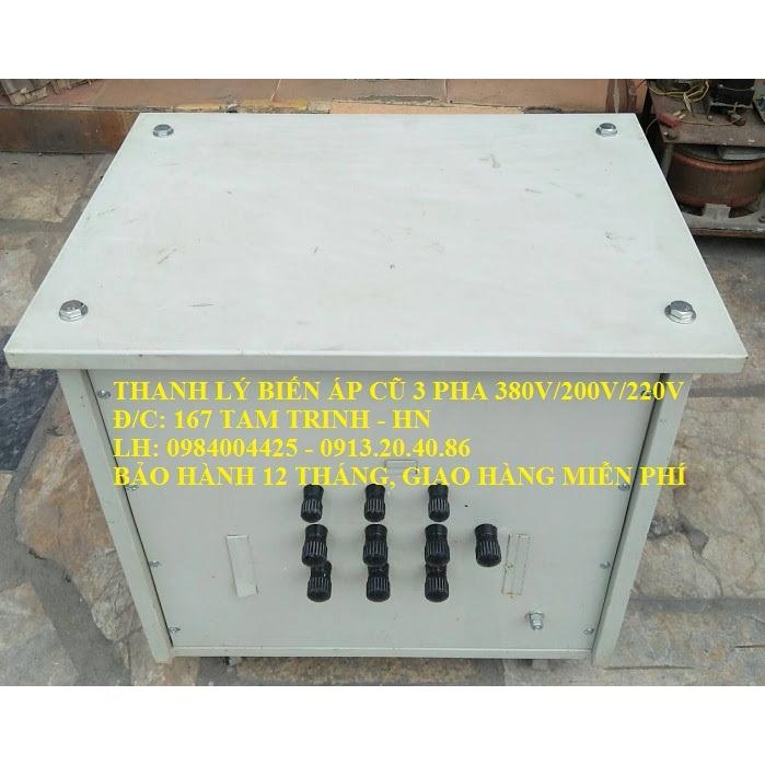 BIẾN ÁP LIOA 3 PHA CŨ, BIẾN ÁP 3 PHA 380V/220V/200V CŨ GIÁ RẺ