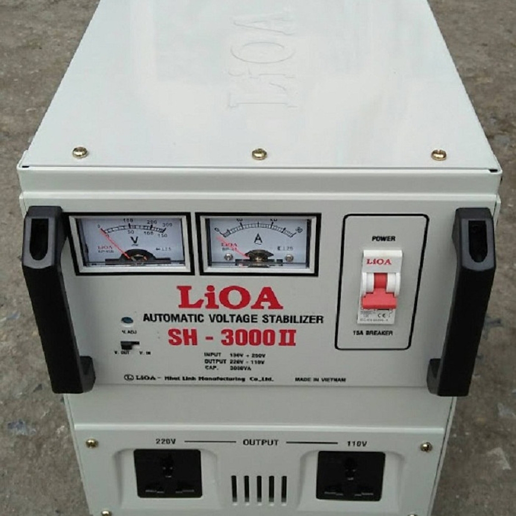 ỔN ÁP LIOA 3KVA - 3KW SH - 3000 II MỚI NHẤT HIỆN NAY, DÂY ĐỒNG 100%