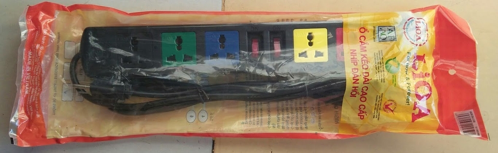 Ổ CẮM ĐIỆN LIOA 6 LỖ 3 CHẤU 3M, Ổ CẮM 6 LỖ 2 CÔNG TẮC 6D32N BÁN GIÁ RẺ