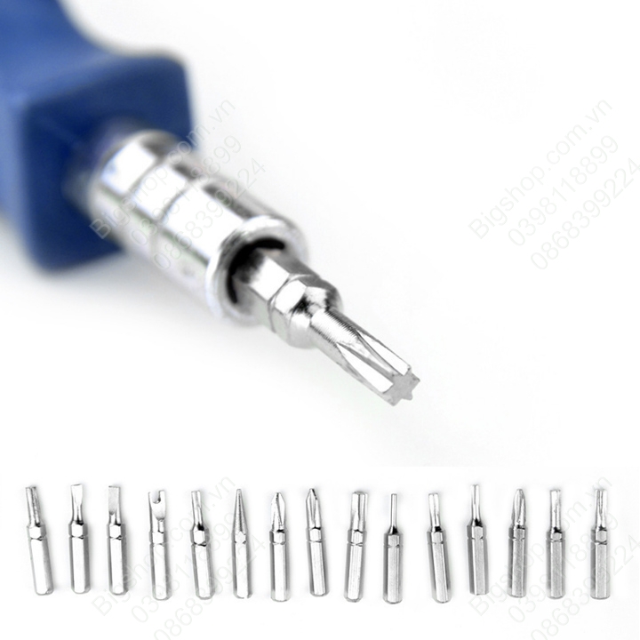 Bộ tua vít mini 16 chi tiết (15 đầu và 01 tay cầm)