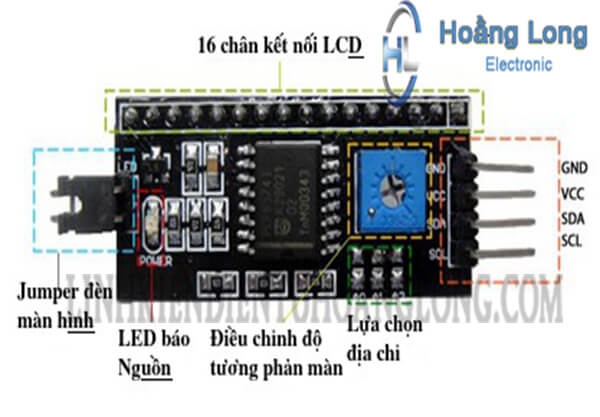 Module I2C Chuyển Đổi Cho LCD1602 - Linh Kiện Hoằng Long | Linh Kiện ...