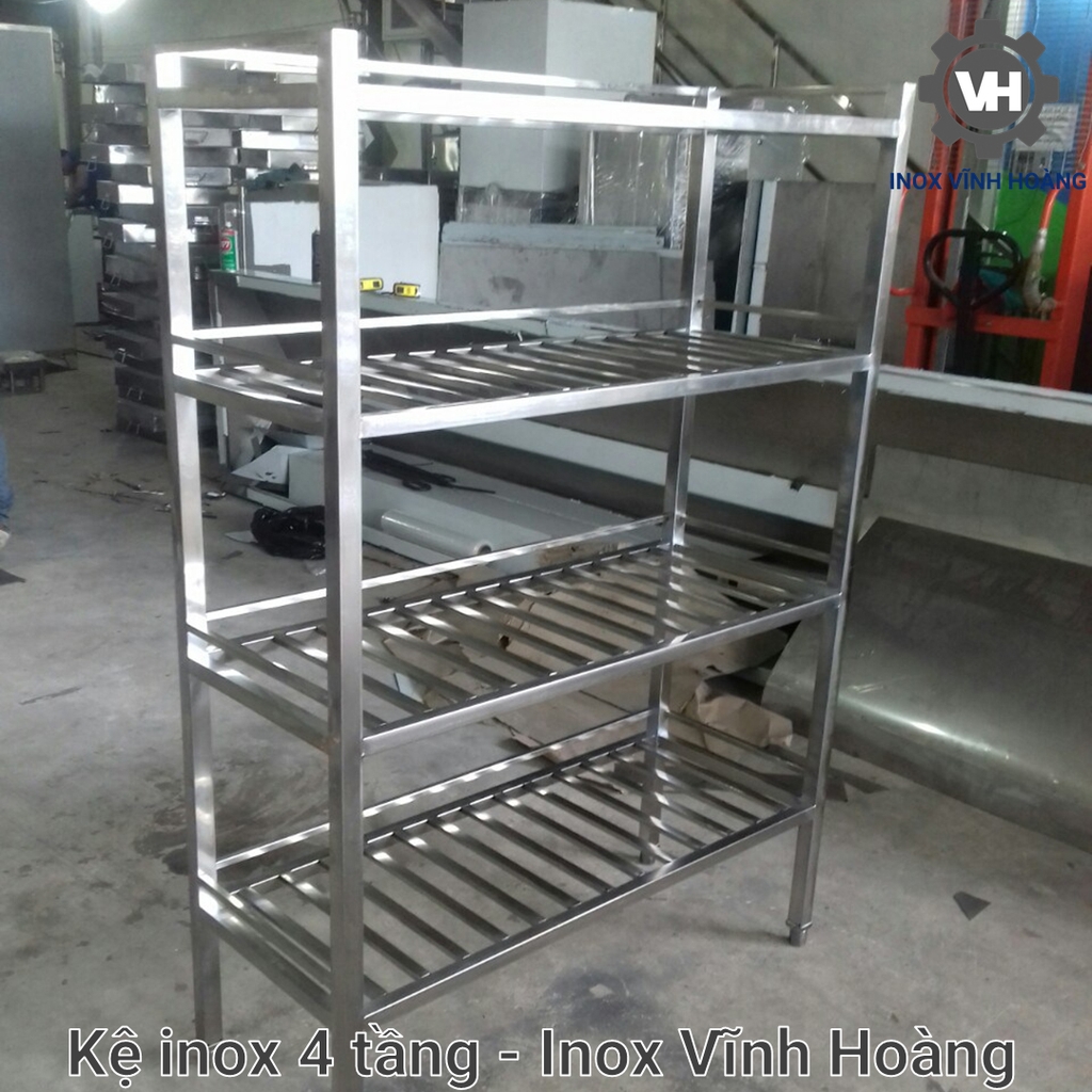 [Gia công] Kệ inox 4 tầng tại Hà Nội - Inox Vĩnh Hoàng