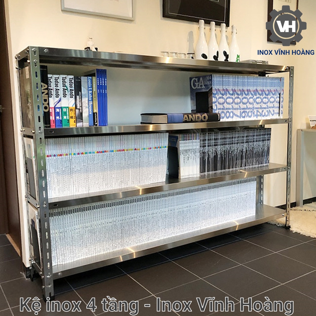 [Gia công] Kệ inox 4 tầng tại Hà Nội - Inox Vĩnh Hoàng
