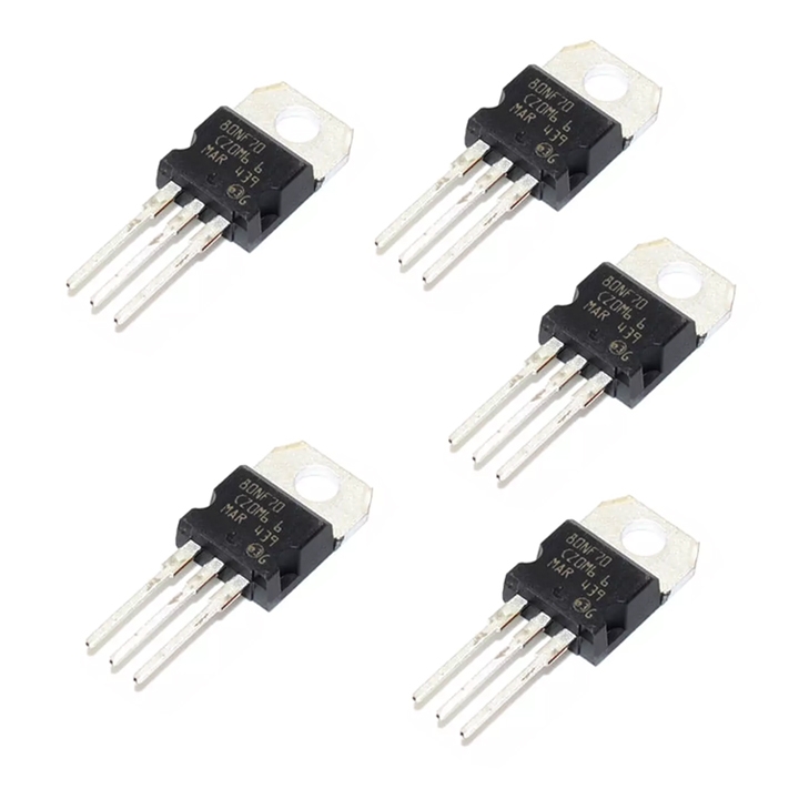Combo 5 IC Công Suất Mosfet 80NF70 TO-220 80A 70V (Kênh N) - Hàng Tháo ...