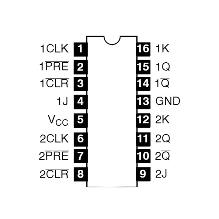 IC Logic 74LS76 DIP16