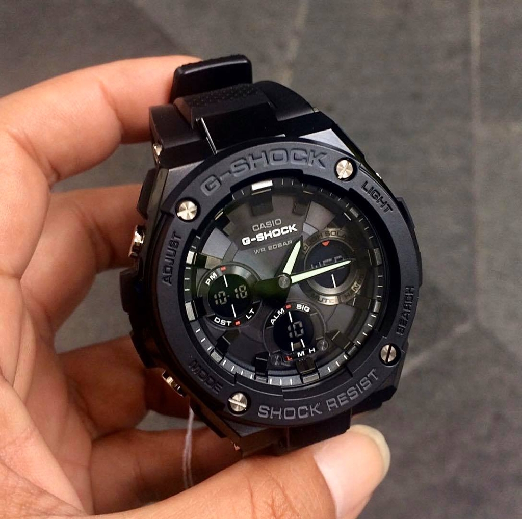 G-SHOCK GST-S100G-1B BLACK G-STEEL (Năng lượng mặt trời) | GST-S100G-1BDR
