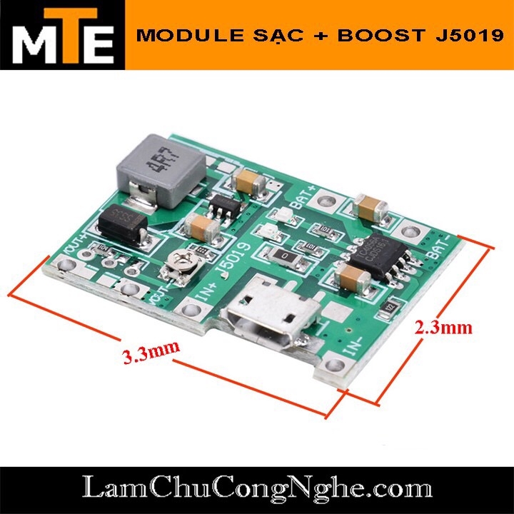 Mạch nguồn tăng áp 4.3-27V tích hợp sạc pin 18560 TA-J5019 - Module ...