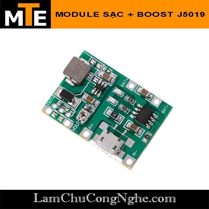 Mạch nguồn tăng áp 4.3-27V tích hợp sạc pin 18560 TA-J5019 - Module ...