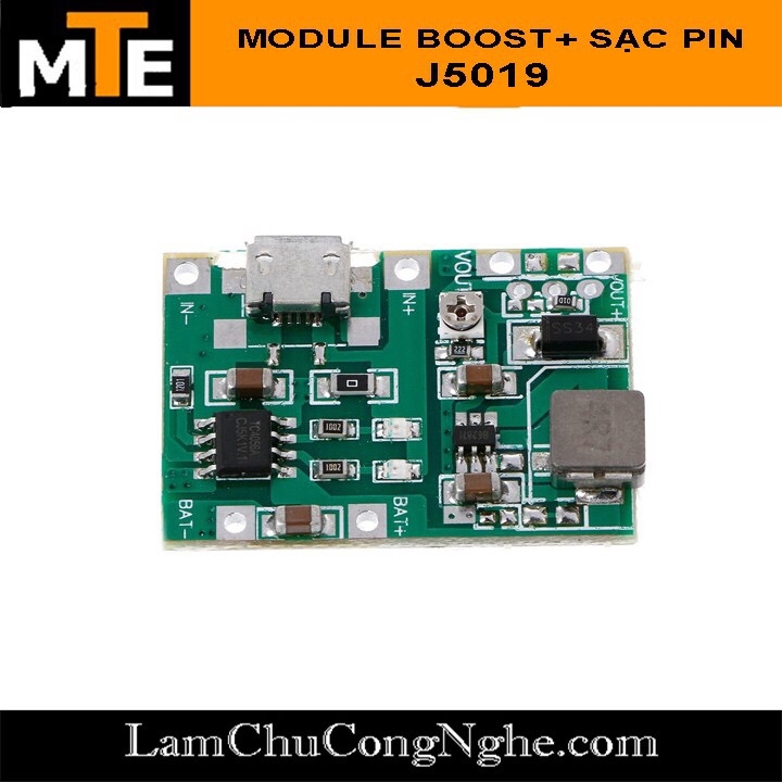 Mạch nguồn tăng áp 4.3-27V tích hợp sạc pin 18560 TA-J5019 - Module ...