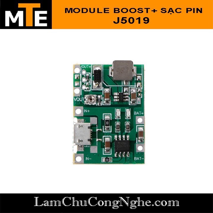 Mạch nguồn tăng áp 4.3-27V tích hợp sạc pin 18560 TA-J5019 - Module ...