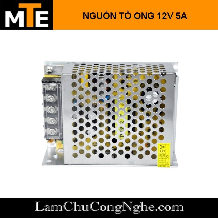 Nguồn tổ ong, nguồn led 12V 5A S-60-12 MTE