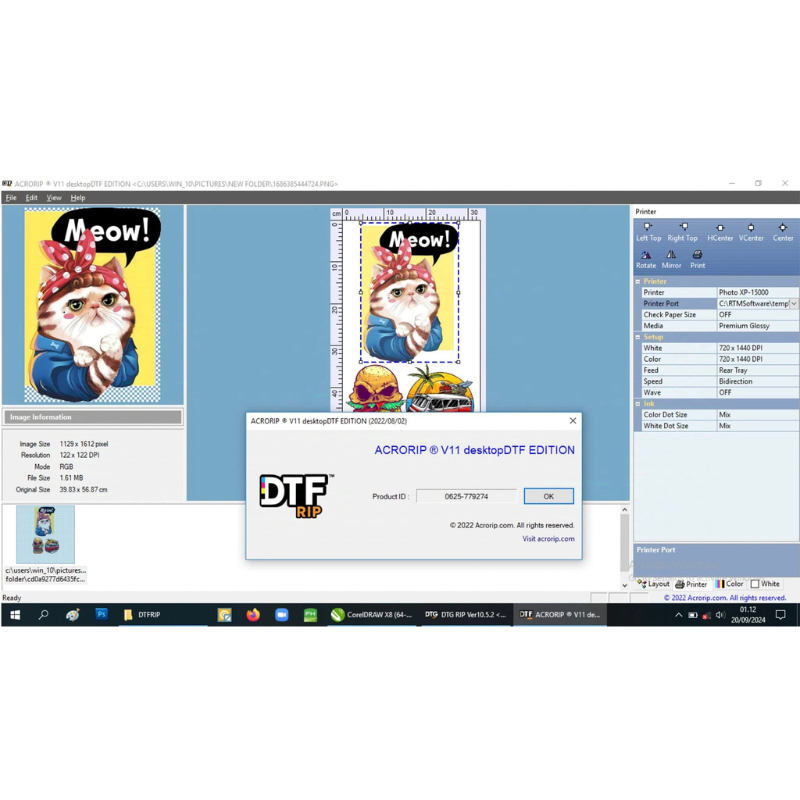 Acrorip 11.2 - Phần mềm in pet trên Epson L18050, L8050 Máy in An Phúc