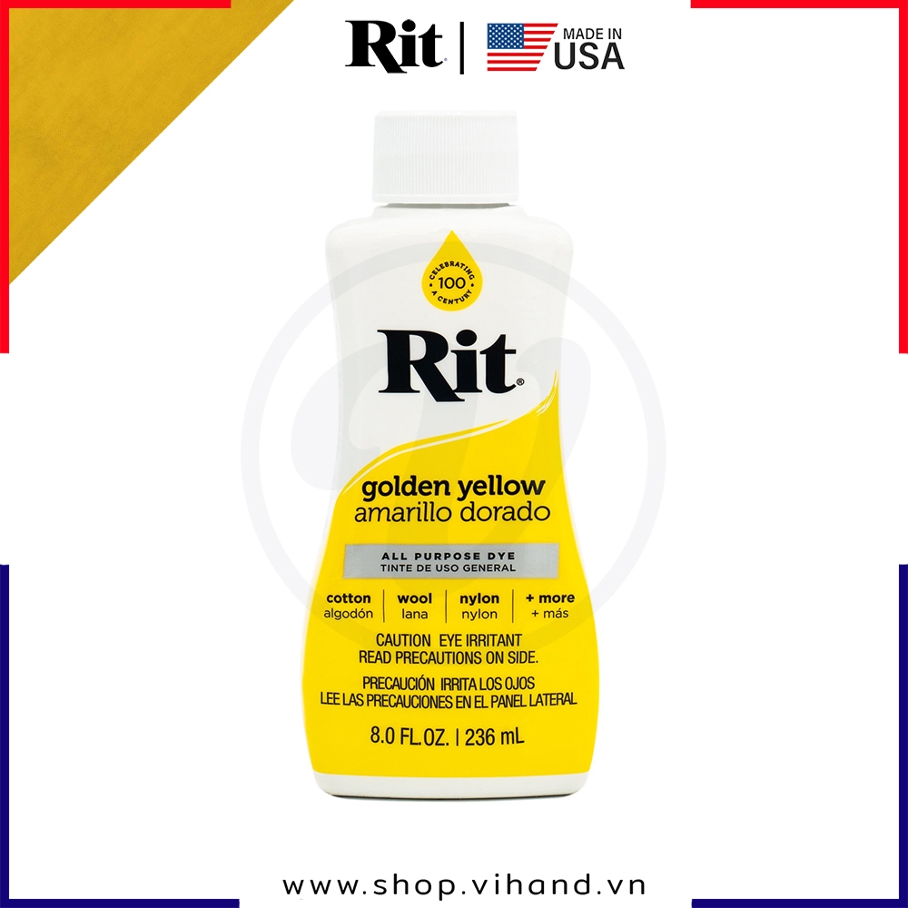 Thuộm quần áo Rit All-Purpose Liquid Dye 236ml - Golden Yellow