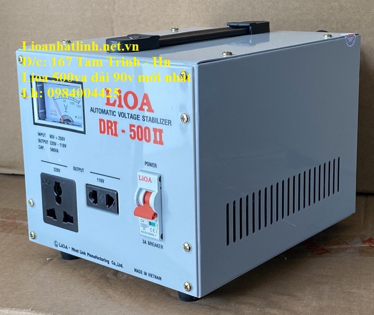ỔN ÁP LIOA DRI 500| ỔN ÁP LIOA 500VA - 500W DẢI 90V ~ 250V GIÁ RẺ