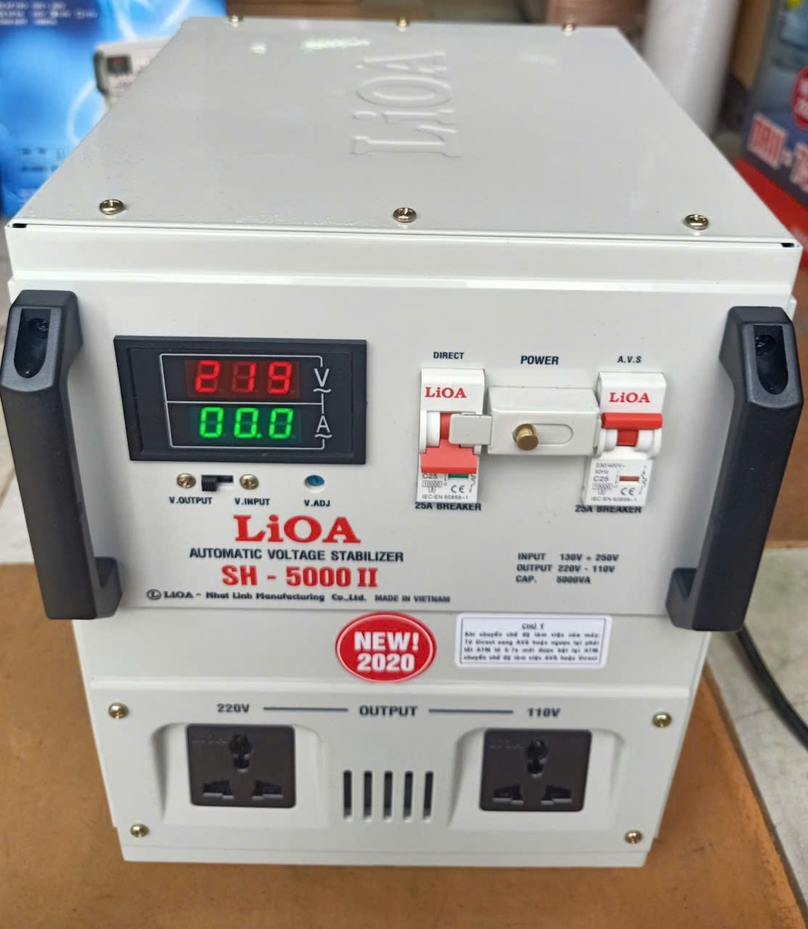 ỔN ÁP LIOA 5KVA - 5KW SH - 5000 II ĐỜI MỚI 2024 - 2025, DÂY ĐỒNG 100%