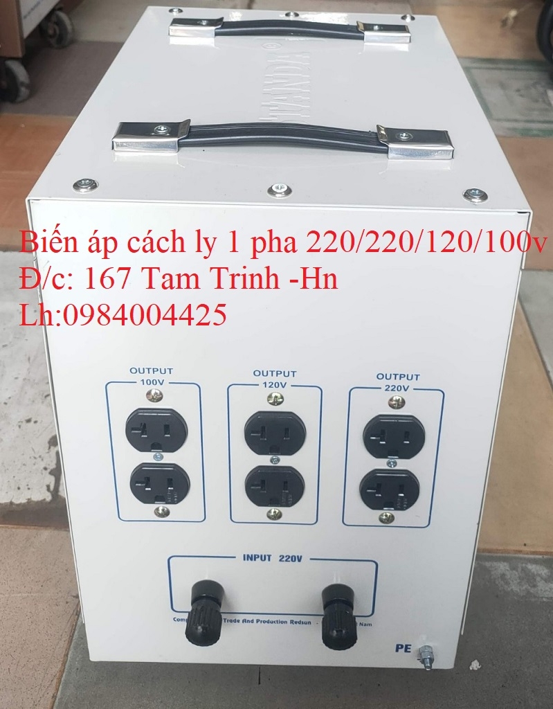 BIẾN ÁP CÁCH LY 1 PHA 3KVA 220V/ 220V/ 120V/ 100V HÃNG STANDA SẢN XUẤT