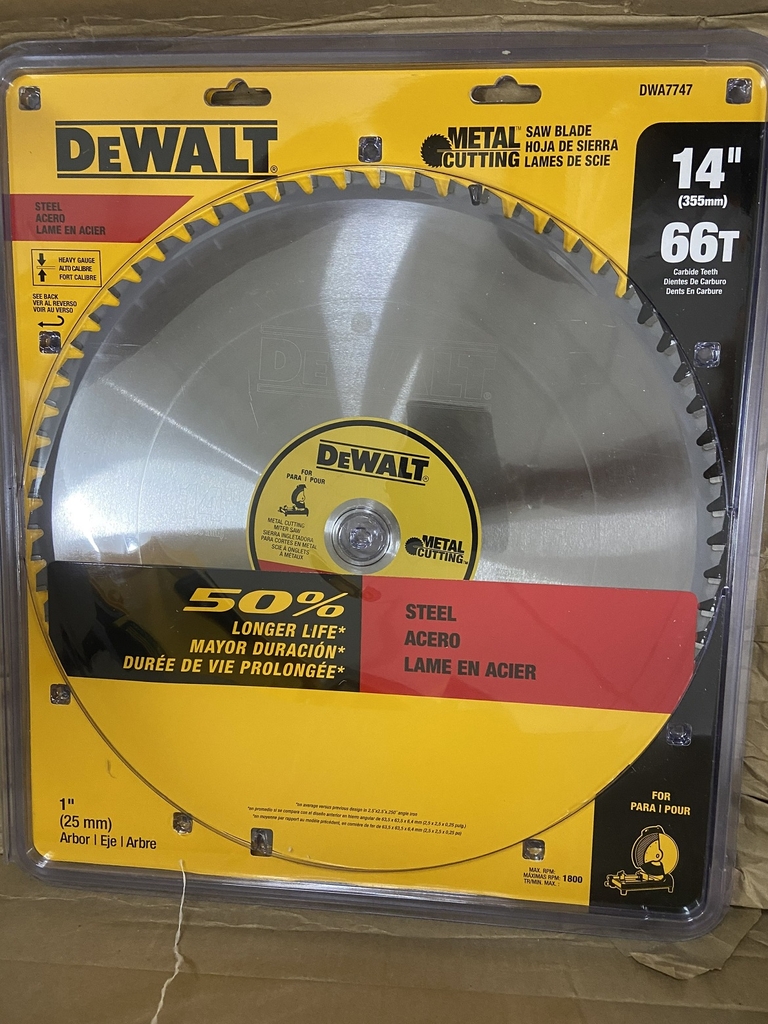 Lưỡi cắt kim loại 14" Dewalt DWA7747, cắt kim loại đen dùng cho máy cắt ...