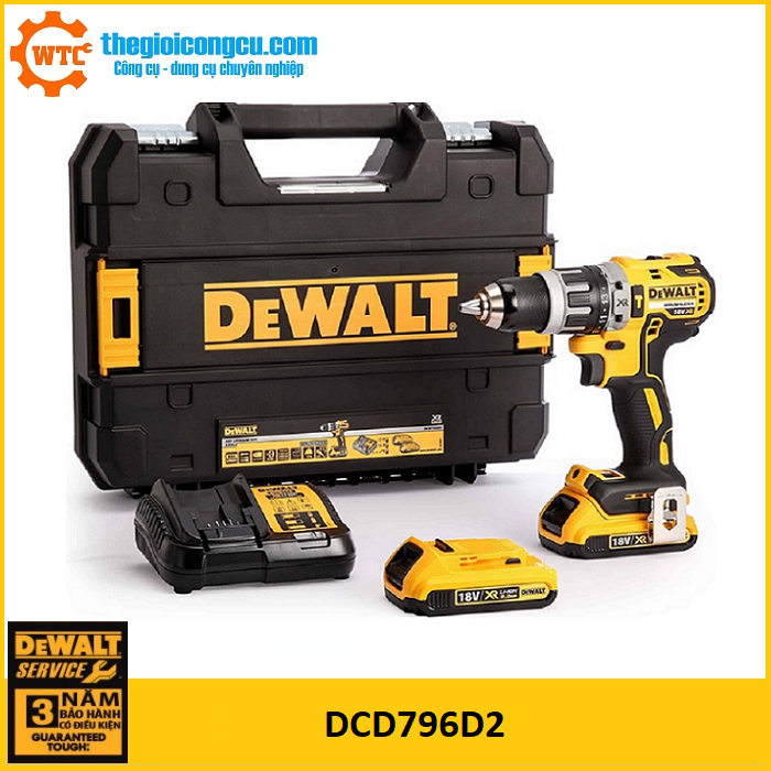 Máy khoan pin 20V Max Dewalt DCD796D2