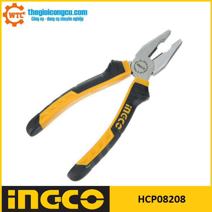 Kềm răng 200mm Ingco HCP08208