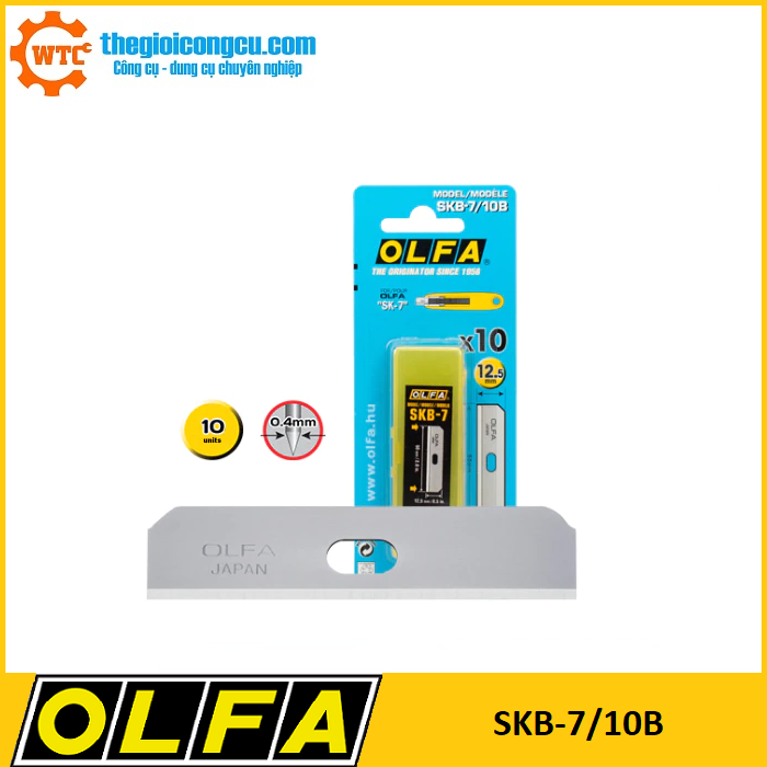 Hộp lưỡi dao Olfa SKB-7/10B (50 x 12 x 0.4 mm)