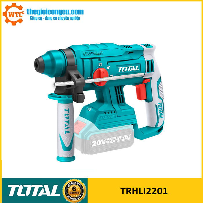 Máy khoan đục bê tông dùng pin 20V Total TRHLI2201