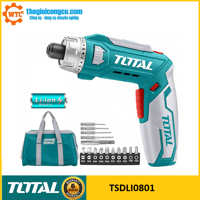 Máy siết vít dùng pin 8V Total TSDLI0801