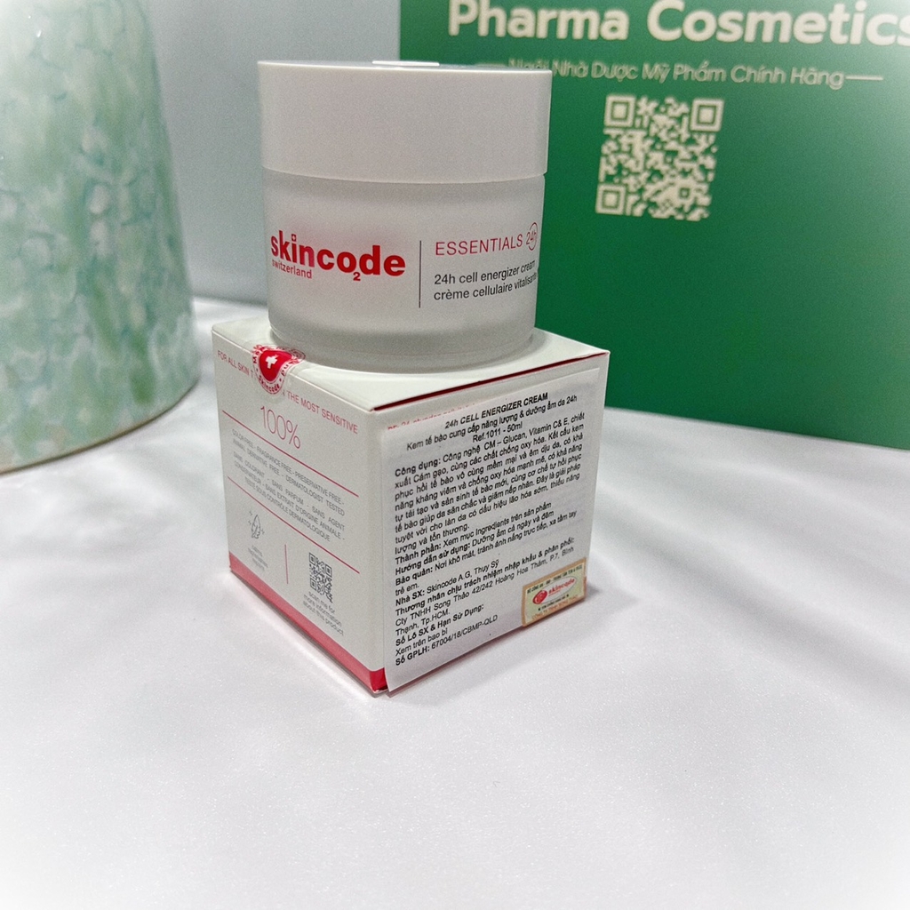 SKINCODE 24H CELL ENERGIZER CREAM / KEM PHỤC HỒI, DƯỠNG ẨM TRẺ HÓA DA | Pharma Cosmetics