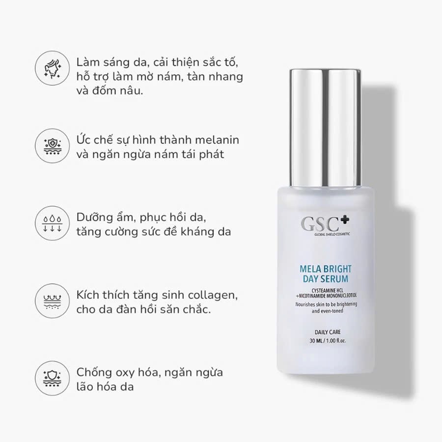 GSC MELA BRIGHT DAY SERUM: Tinh Chất Ban Ngày - Dưỡng Sáng & Ngăn Nám ...
