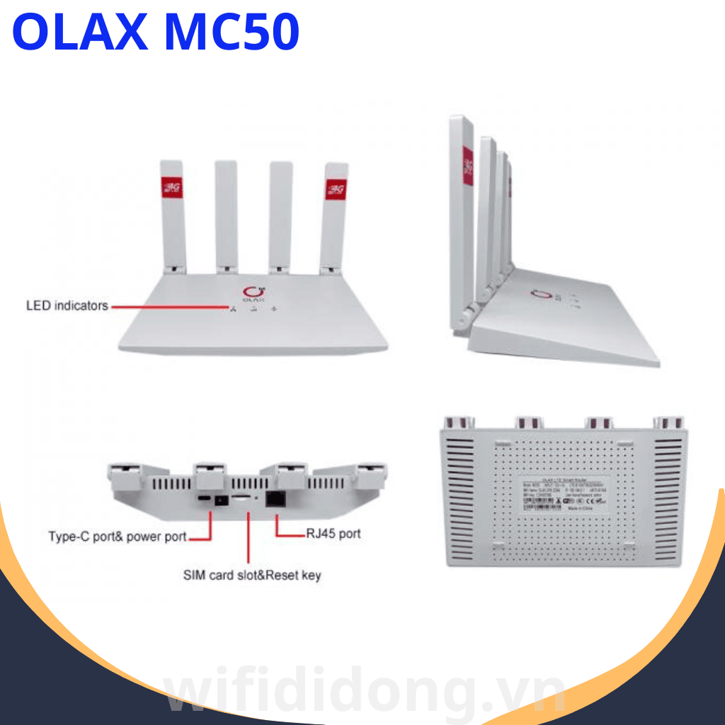 Olax MC50 | Router WiFi 4G LTE Turbo, Tốc Độ 150Mbps, Kết Nối 10 Thiết Bị | Bảo Hành 12 Tháng 1 ...
