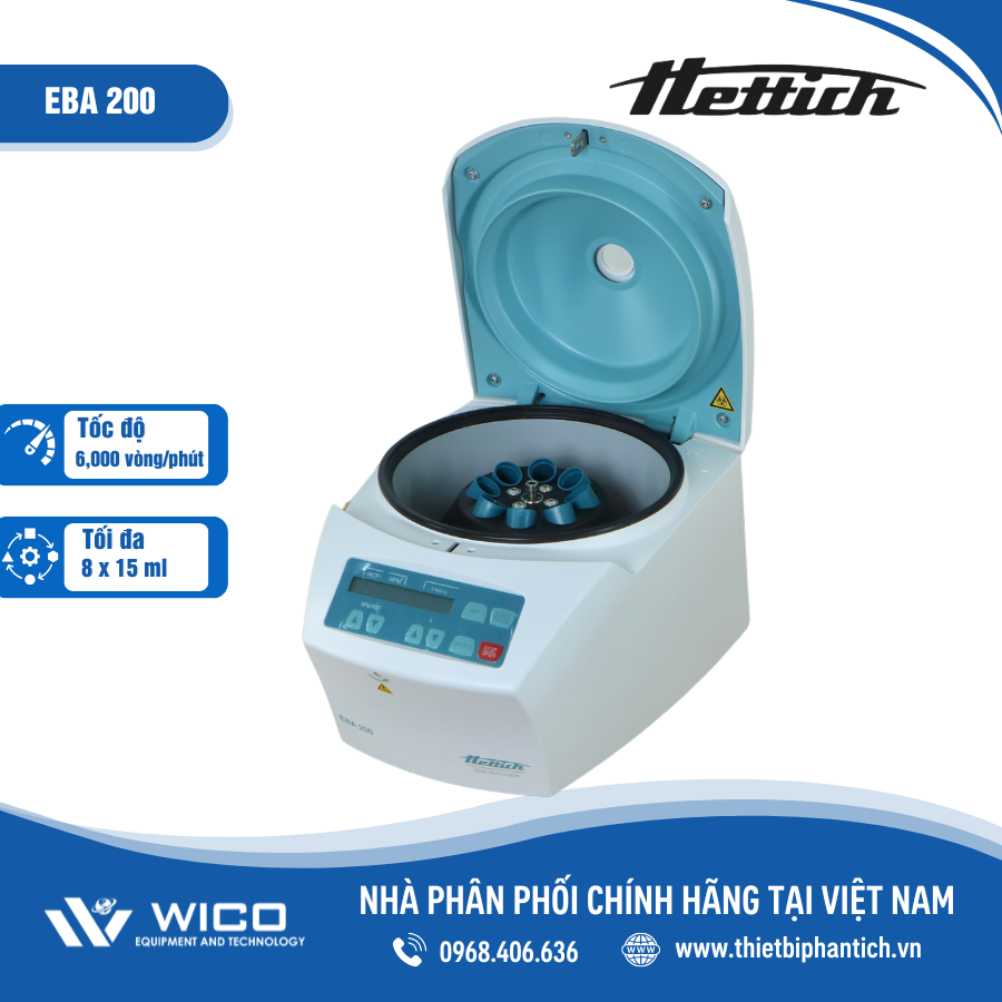 Máy Ly Tâm Để Bàn 6000 Vòng/ Phút Hettich Đức EBA 200 | Thiết Bị Phân Tích™