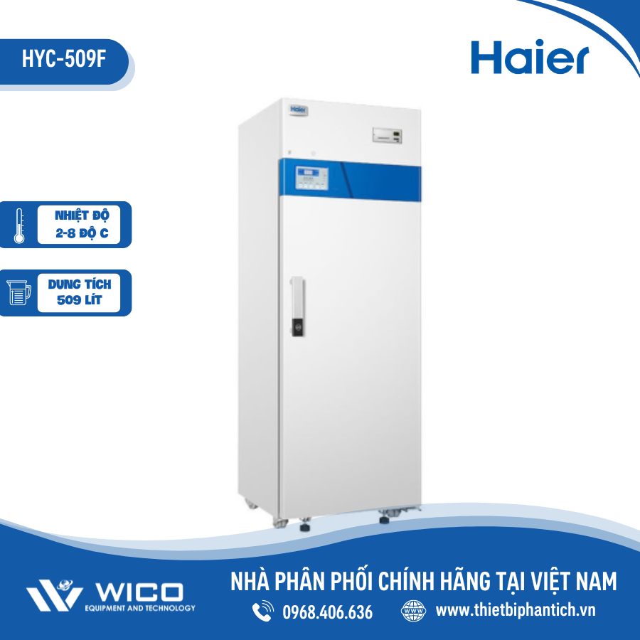 Tủ bảo quản Vacxin - Thuốc - Sinh phẩm 509 lít Haier HYC-509(F) | Thiết Bị Phân Tích™