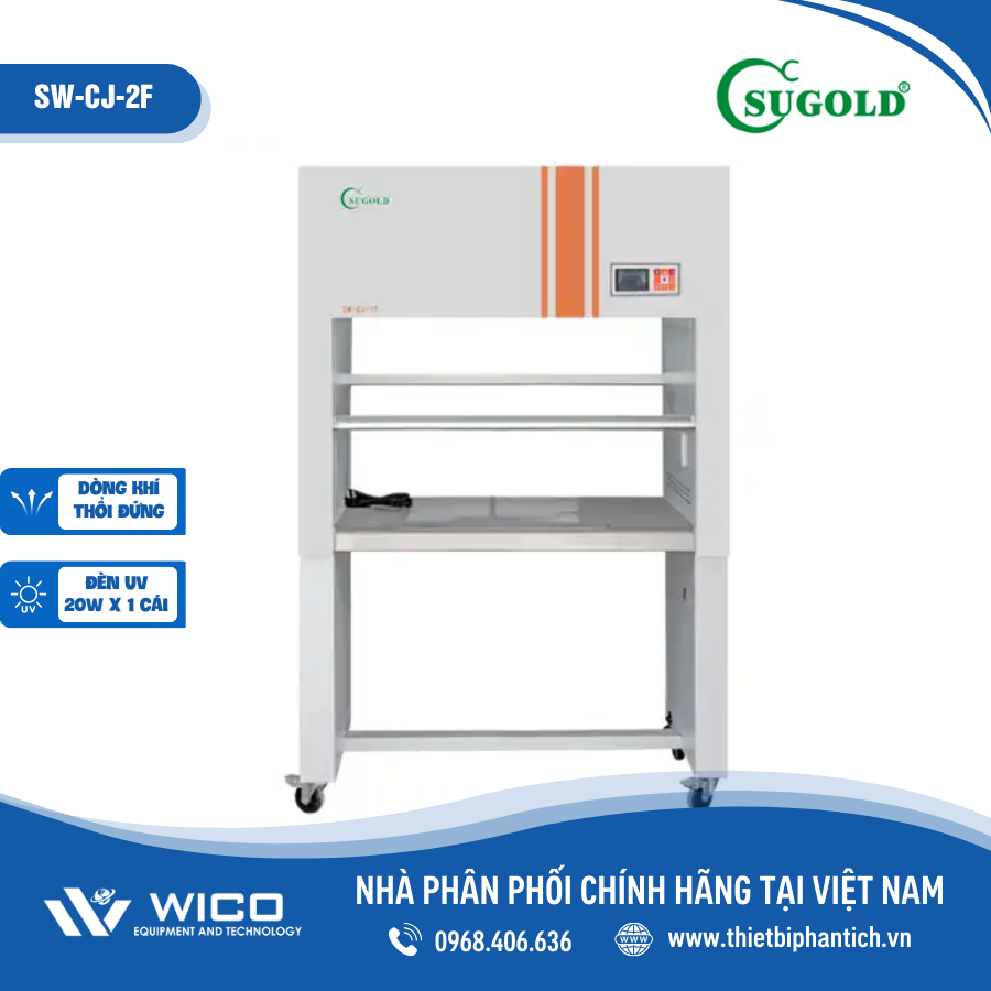 Tủ Cấy 2 Cửa Trung Quốc Sugold SW-CJ-1F / SW-CJ-2F | Thổi Đứng | Thiết Bị Phân Tích™