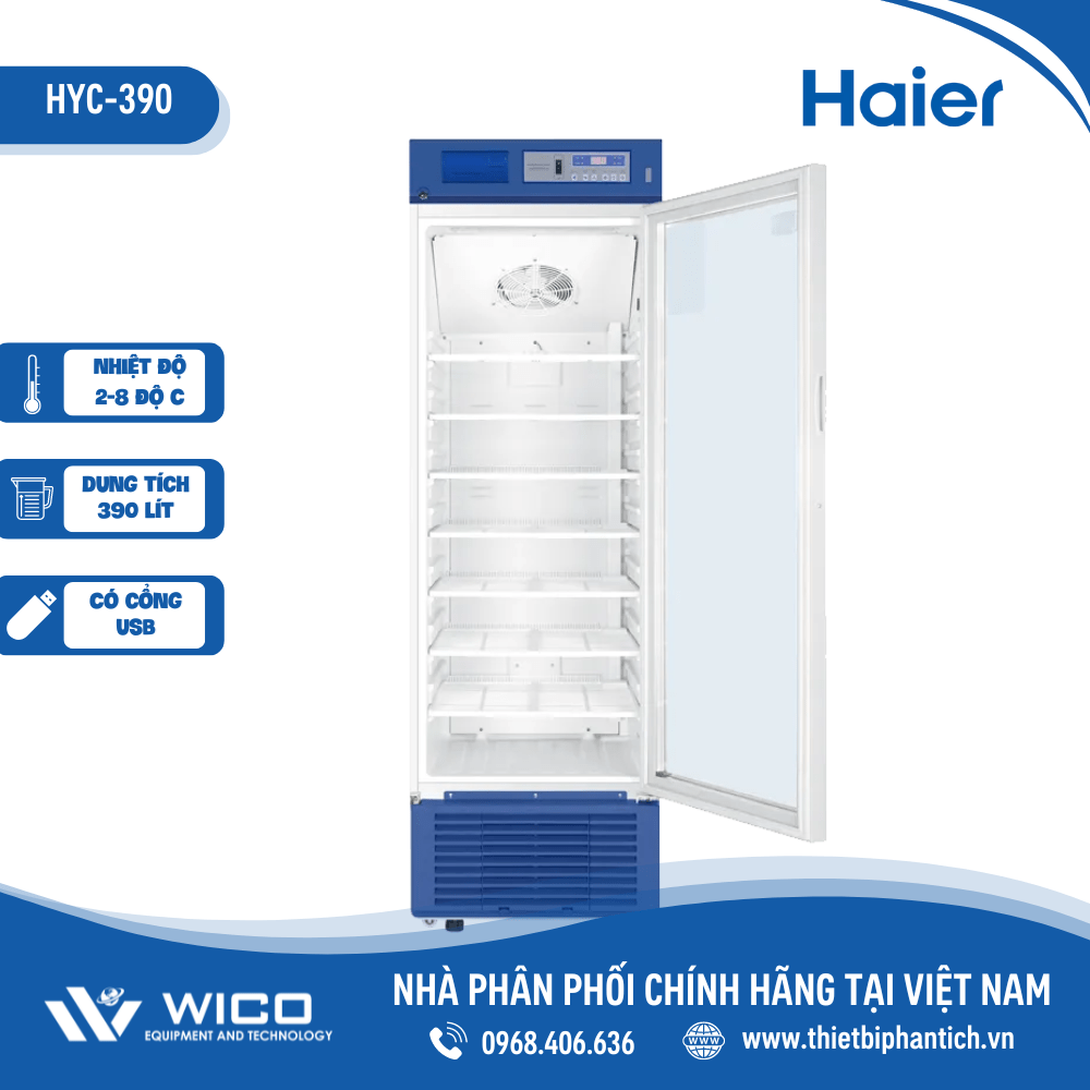 Tủ bảo quản dược phẩm - Vacxin 390 lít Haier HYC-390 | Thiết Bị Phân Tích™