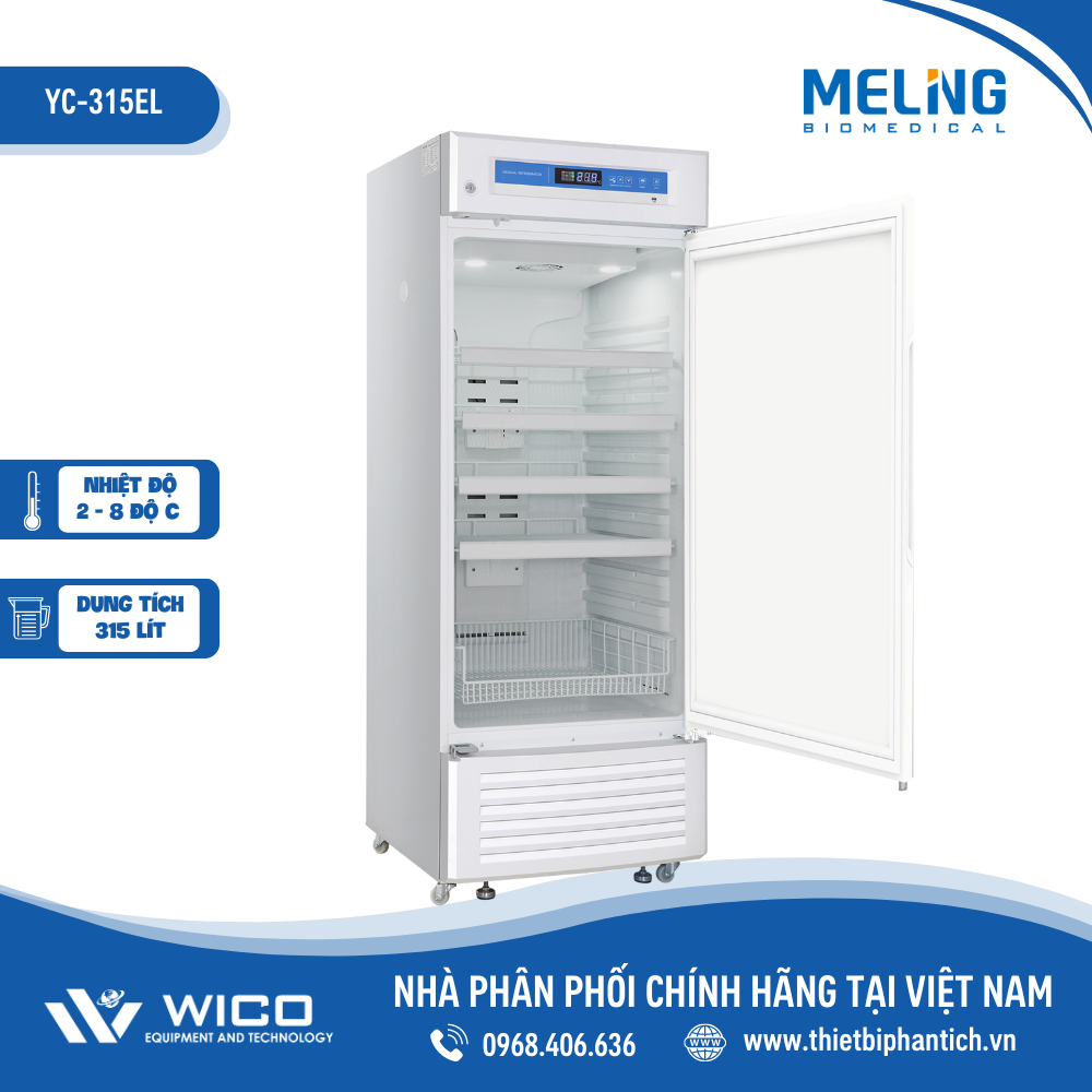Tủ Bảo Quản Dược Phẩm 315 Lít Meiling YC-315L (Cửa Kính) Và YC-315EL (Cửa Kín) | Thiết Bị Phân Tích™