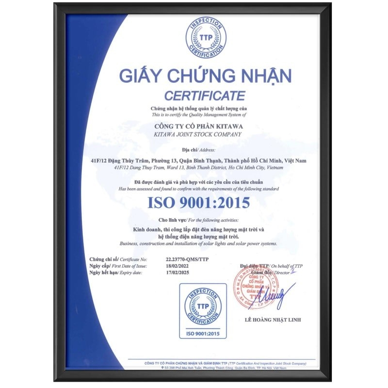 Đèn pha năng lượng mặt trời Kitawa 100w DP1100