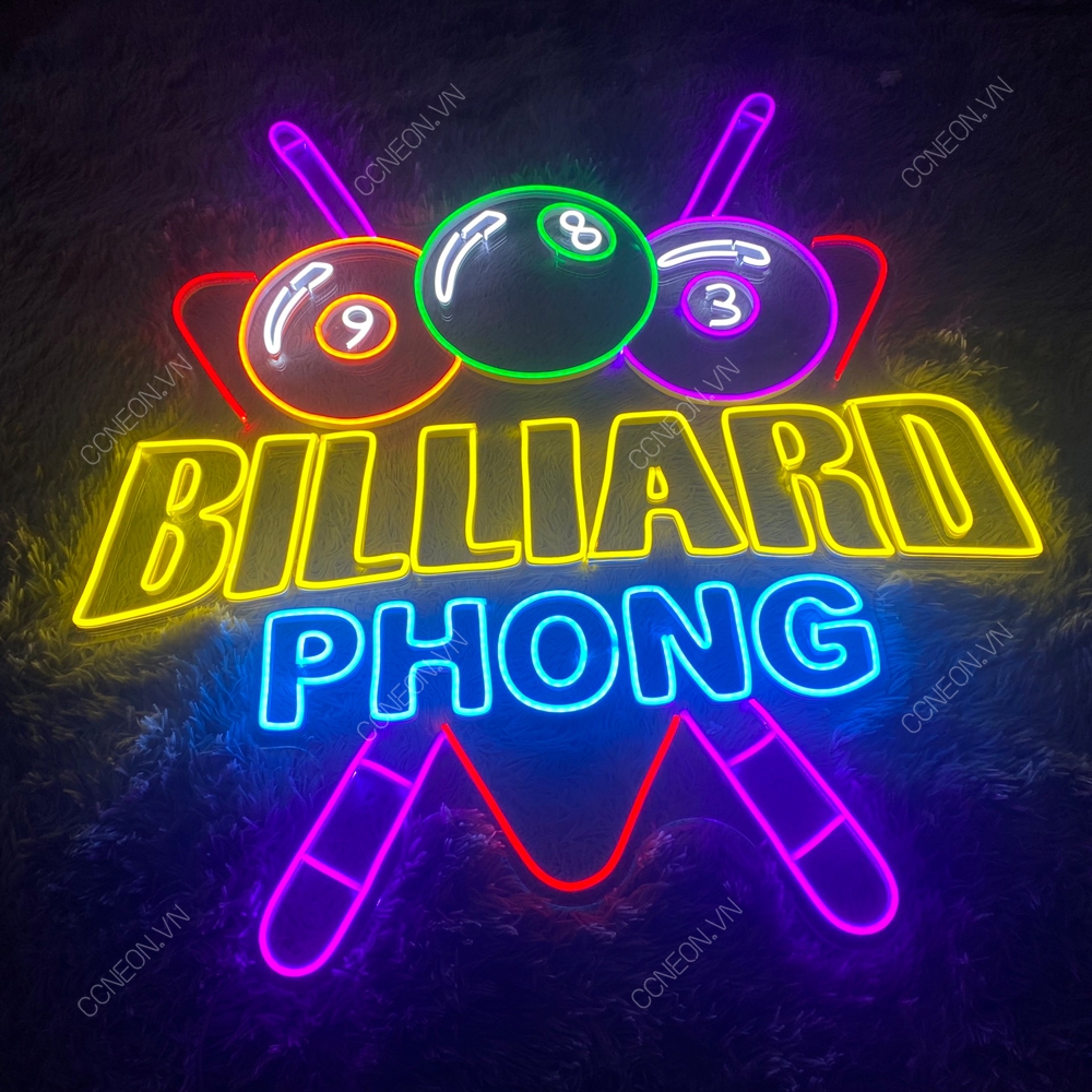 Đèn Led Neon Trang Trí Quán Bida - Billiard neon