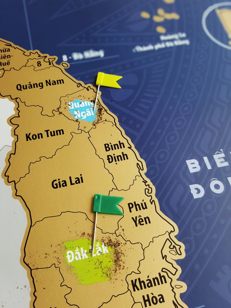 Bản đồ cào "Việt Nam - Xanh dương"