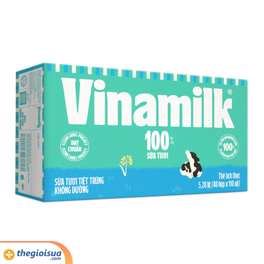 Sữa tươi 100% VNM không đường 110ml