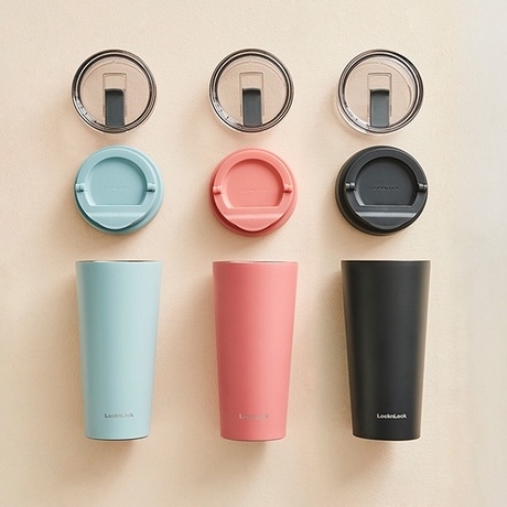 Ly giữ nhiệt LocknLock 540ml LHC4279 - Hàng chính hãng có 2 nắp tiện lợi, đế silicone - JoyMall