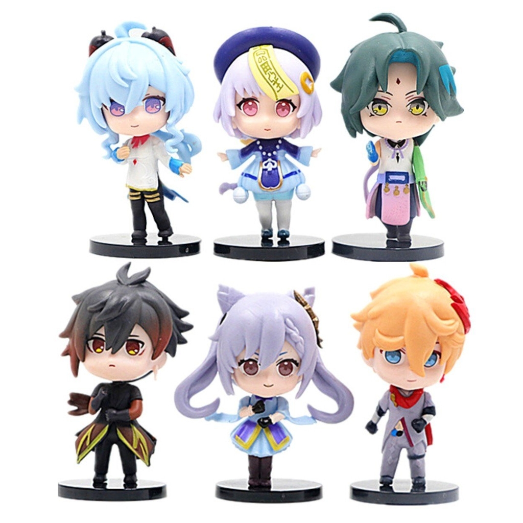 Mô Hình Genshin Bộ 6 nhân vật bản A cao 8cm nặng 300 gram - Figure Genshin Impact - no box -K19 ...