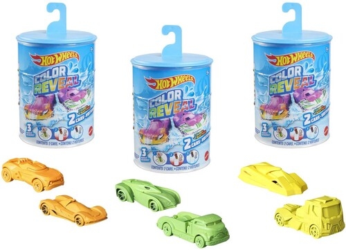 Mattel - Hot Wheels Color Reveal, One 2-Pack Surprise Color Reveal with ...