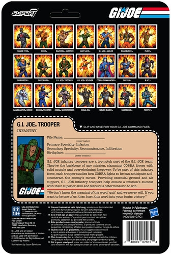 Super7 - G.I. Joe Reaction Wave 4 - Trooper Clean Shaven (Brown ...